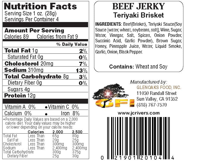 Teriyaki Beef Brisket Jerky – JC Rivers